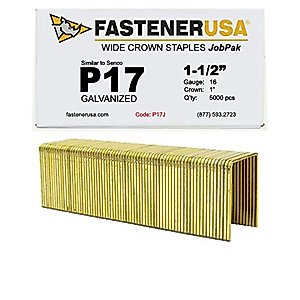 1-1/2" Leg x 1" Crown 16GA GALV P17 Staples 5,000ct | P17J