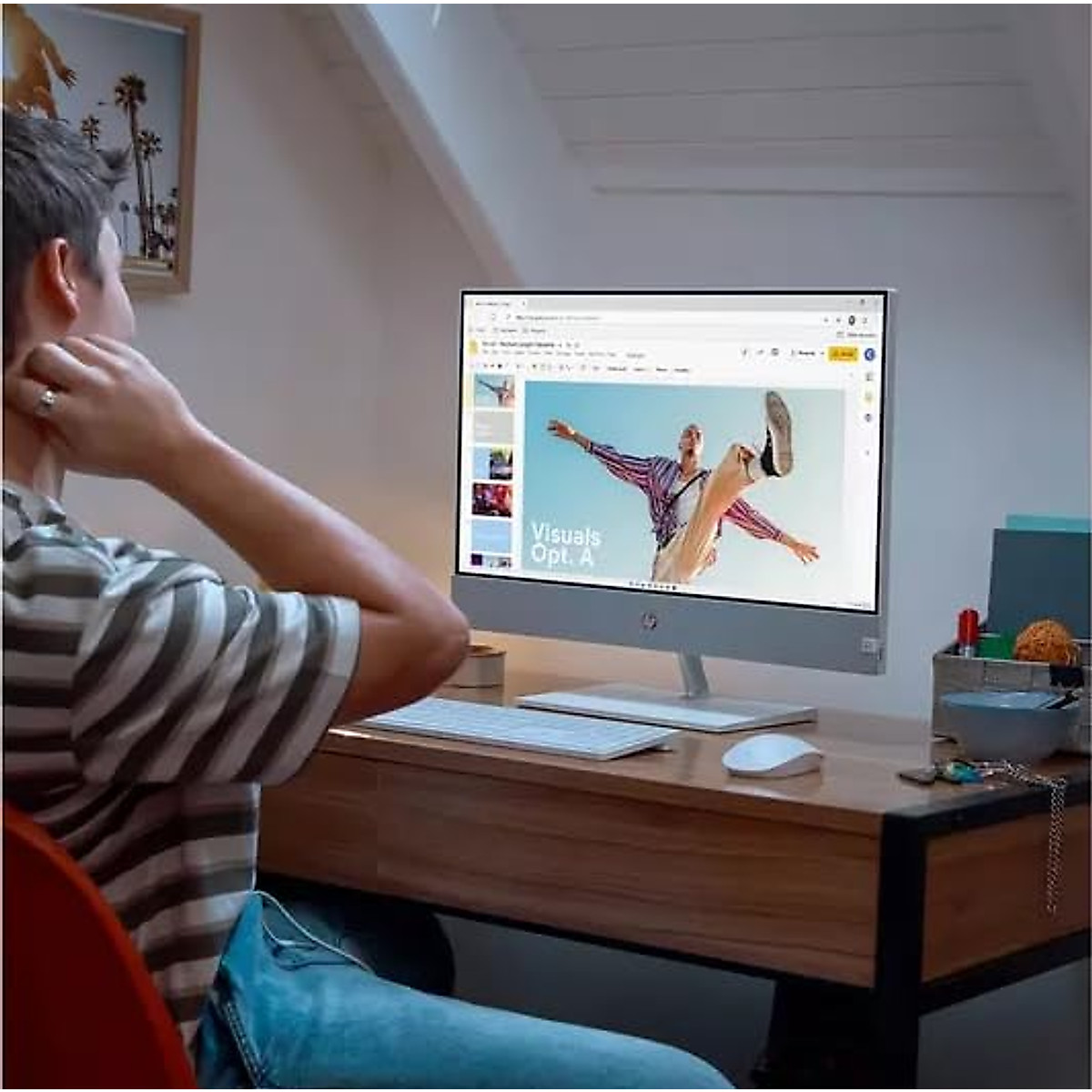 HP Pavilion 27 All-in-One Desktop 6TB (4TB SSD + 2TB HD) 64GB RAM Win 11 PRO (Intel Core 13th Gen i9-13900K CPU Turbo Boost to 5.80GHz, 4 TB SSD + 2 TB HD, 64 GB RAM, 27-inch FullHD) PC Computer