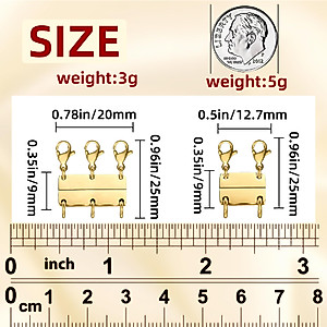 MKCYD Multi Necklace Layering Clasps Magnetic Necklace Clasp,Gold and Silver Necklace Separator for Layering Multiple Necklace Clasp for Women