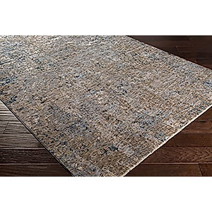 Hauteloom Gorokan Contemporary Abstract Living Room Bedroom Dining Room Area Rug - Modern Distressed Bohemian Carpet - Brown, Cream, Beige, Brown, Gray - 7'10" Round