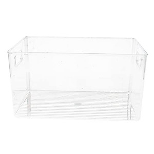 Cabilock Home Decor Large Storage Bins 2 PCS Desktop Storage Basket magazine storage rack Magazine Holder tabletop Basket Shelf Plastic Magazine Basket Stacking Storage Bins Office Decor