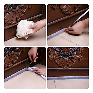 Silicone Seal Strip,Weather Stripping for Door or Window,Weatherproof Soundproof Self Adhesive Door Strip Bottom, Door Draft Stopper Silicone Strip Tape for Doors Windows and Shower Glass Gaps