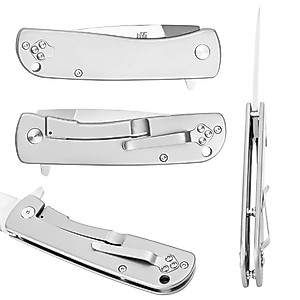 YOUSUNLONG Folding Knife - One Hand Open Pocket Knife With Clip - EDC Tactical Knife - Quick Open Survival Knife Grip - D2 Steel Blade