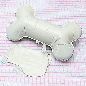 JANOU 6Pcs Bone Shaped Balloons Foil Helium Aluminum Balloons for Pets Dog Party Suppliers