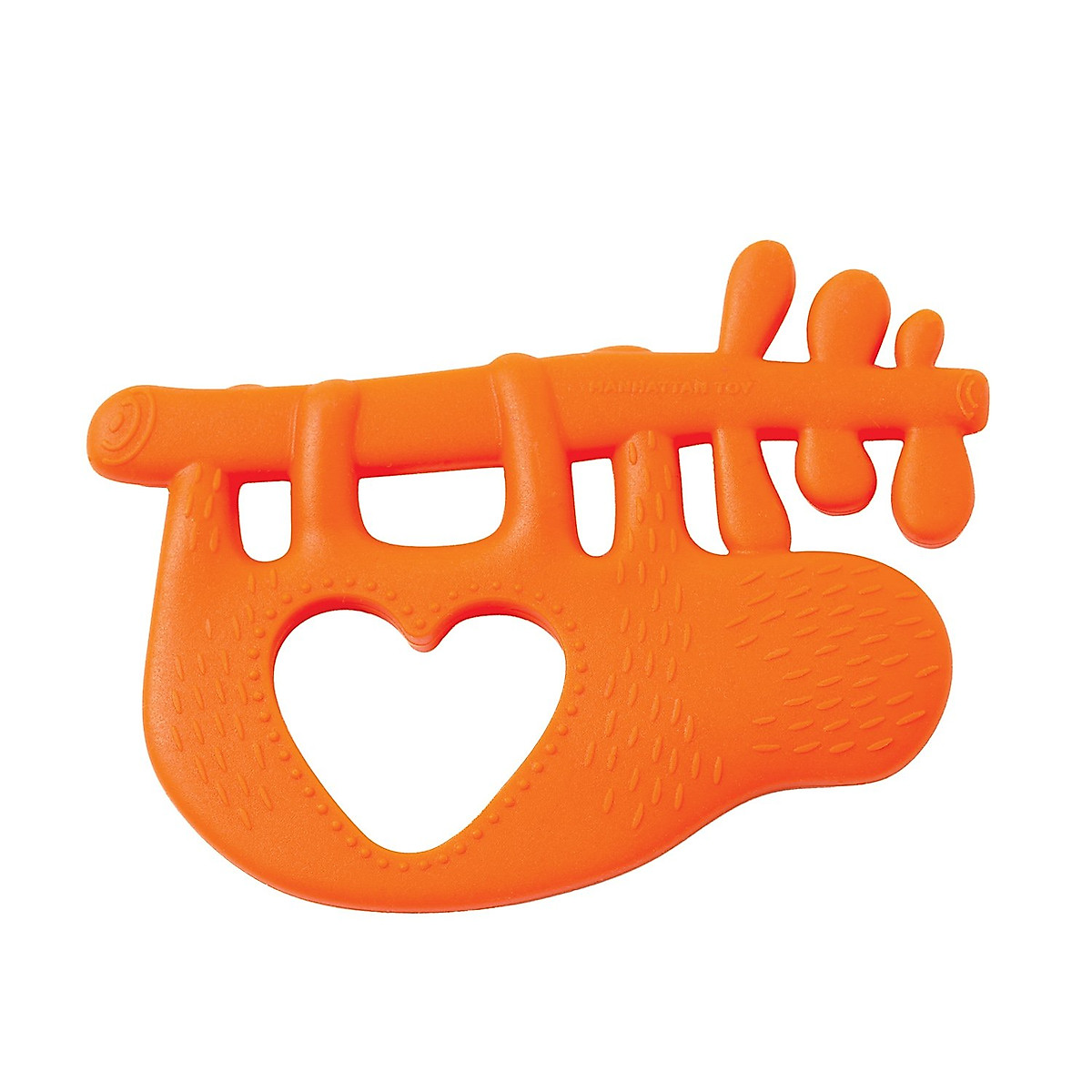 Manhattan Toy Animal Shapes Sloth Silicone Teether, Orange