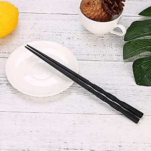 YJYDADA 1 Pair Japanese Chopsticks Alloy Non-Slip Sushi Chop Sticks Set Chinese Gift (D)