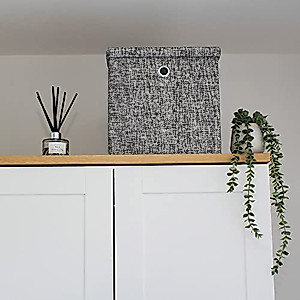 JVL Urban Square Paper Lidded Storage Basket