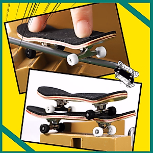 Zhehao 16 Pcs Standard Fingerboard Tool Set CNC Lathed Fingerboard Bearing Wheels Nut Driver Fingerboard Screwdriver for 34 mm Skateboard Trucks (Black and White)