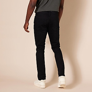 Amazon Essentials Men's Skinny-Fit Stretch Jean, Black, 38W x 30L