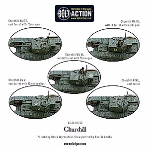 Bolt Action Churchill Infantry Tank 1:56 WWII Military Wargaming Plastic Model Kit