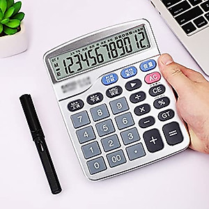 Voice Scientific Calculator,12-Digit Large Keys with Electronic Piano Playing Function Calculator,Suitable Financial Accounting Calculators