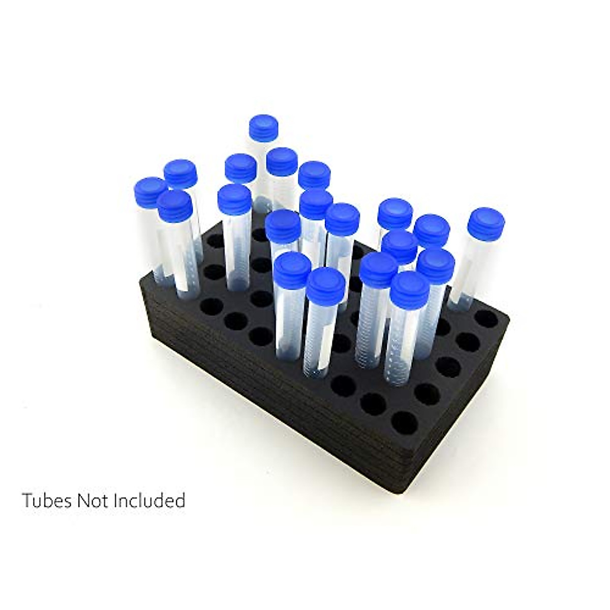 Polar Whale 5 Test Tube Racks Black Foam Storage Rack Organizer Stand Transport Holds 50 Tubes Each Fits up to 16mm Diameter Tubes