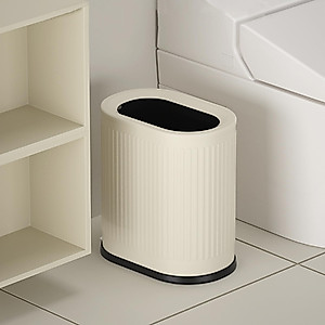 IVTUVTI Slim Bathroom Trash Can, 1.6 Gallon Garbage Can with Inner Barrel, Small Stainless Steel Wastebasket, Garbage Container Bin Waste Bin for Kitchen, Home, Office, Bedroom