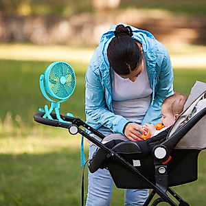 GagetElec 8-Inch Stroller Fan for Baby,10000mAh Personal Portable Fan 4 Speeds Car Seat Baby Fan with Flexible Tripod Fix on Stroller,Car Seat,Golf Cart