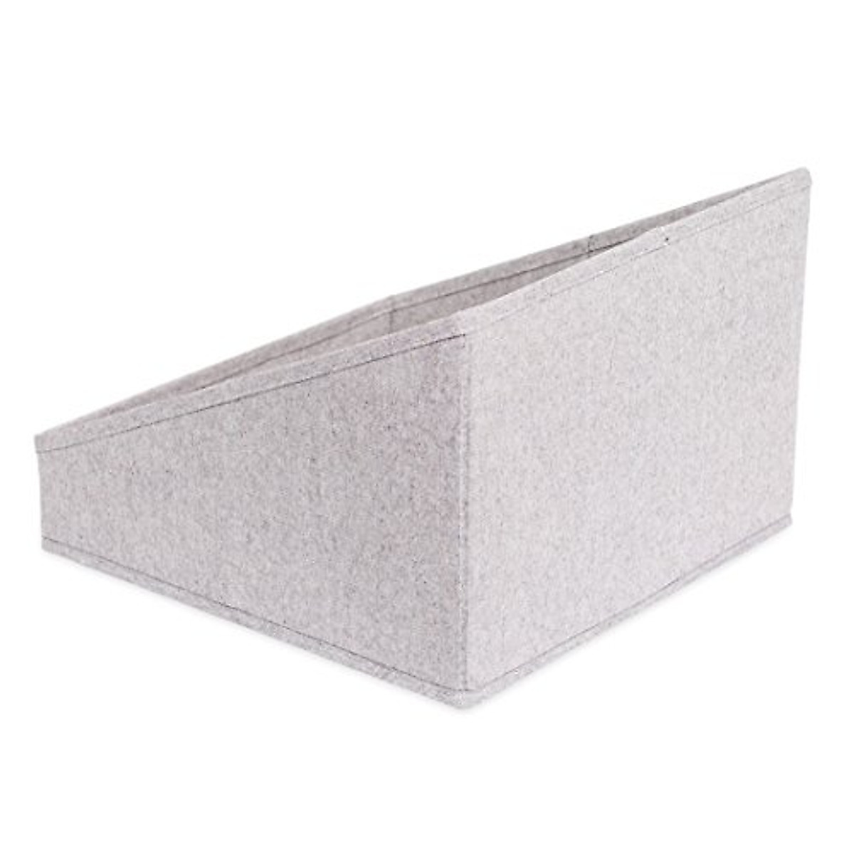 Internet's Best Open Cloth Storage Bin - Closet Shelf Storage Box - Organize Sheets Blankets Towels Sweaters Scarfs - Grey (1 Pack)