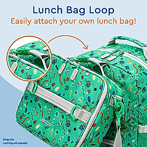 Bentgo® Kids Backpack - Lightweight 14” Backpack in Unique Prints for School, Travel, & Daycare - Roomy Interior, Durable & Water-Resistant Fabric, & Loop for Lunch Bag (Bug Buddies)
