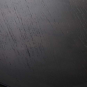 Armen Living Bentley Height Adjustable Swivel Pub Table with Black Wood Finish and Black Base