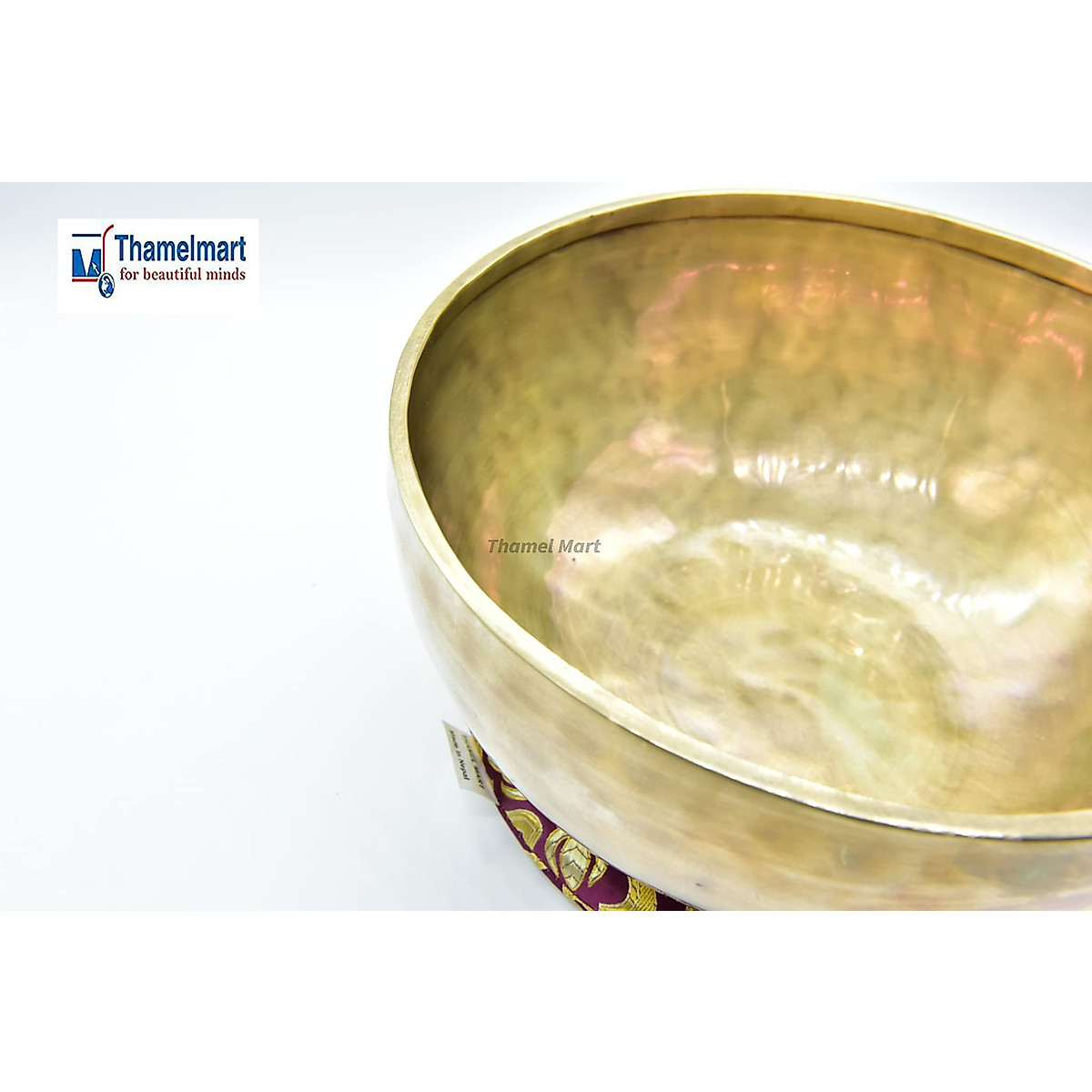 9" Large Master Healing Hand hammered Tibetan Singing Bowl ~ Great for Meditation, Yoga, Sound Bath, Mindfulness, Relaxation ~ Cushion, Wooden Mallet & Drumstick Included