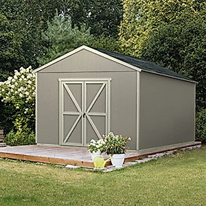 Handy Home Products Astoria 12x16 Do-It-Yourself Wooden Storage Shed with Floor