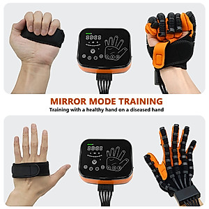 KELTEROOM Rehabilitation Robot Gloves, Upgrade Hemiplegia Hand Stroke Recovery Equipment, Finger Exerciser & Hand Strengthener Physical Therapy Equipment (Color: Left hand,Size: Large)