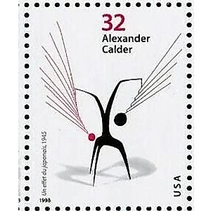 USPS Alexander Calder Full Sheet, Cent Postage Stamps, USA 1997, Scott 3198-3202