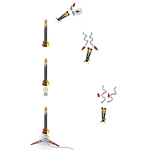 Estes 7287 Sidekick Flying Model Rocket Kit 7287 | Advanced Level Build | Soars up to 700'