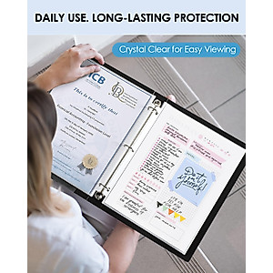 KTRIO Sheet Protectors 8.5 x 11 inch Clear Page Protectors for 3 Ring Binder, Plastic Sleeves for Binders, Top Loading Paper Protector Letter Size, 200 Pack