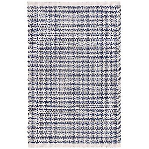 Dash and Albert Journey Blue Handwoven Indoor/Outdoor Rug, 8 X 10 Feet, Blue/Grey Geometric Pattern