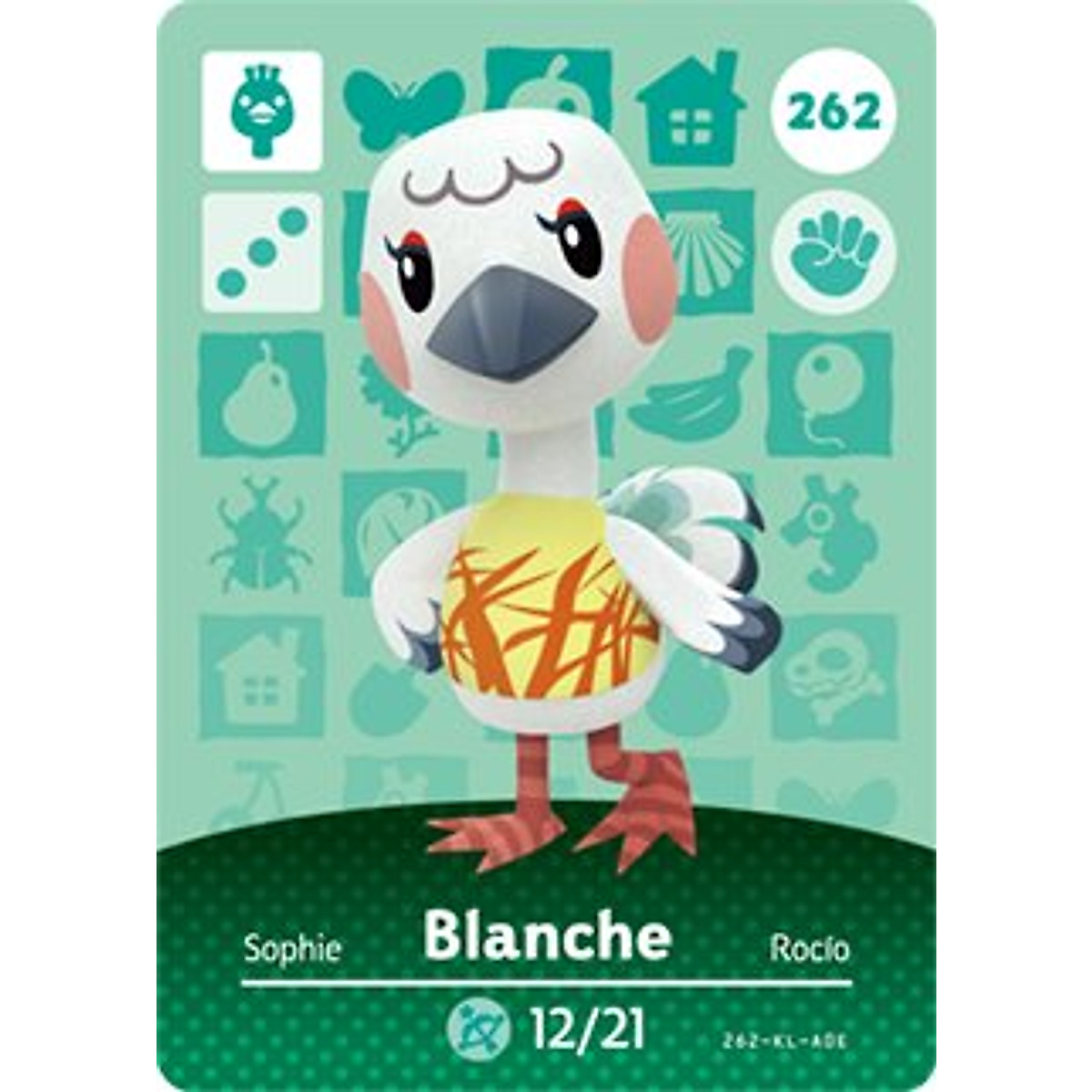 Blanche - Nintendo Animal Crossing Happy Home Designer Amiibo Card - 262