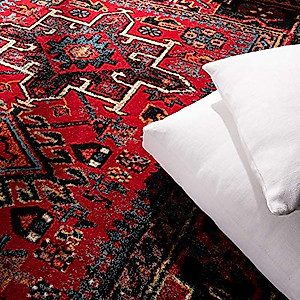 SAFAVIEH 2'7"x5' Red & Multi Persian Rug - Non-Shedding, Easy Care