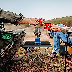 Portable Camping Table Small,Camping Tables,Ultralight Aluminum Folding Beach Table with Carrying Bag for Outdoor Cooking, Picnic, Camp, Boat, Travel-15.6" x 13.6"