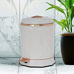 ZCHAN Top Trash Can Commercial Grade, Heavy Gauge Brushed Stainless Steel