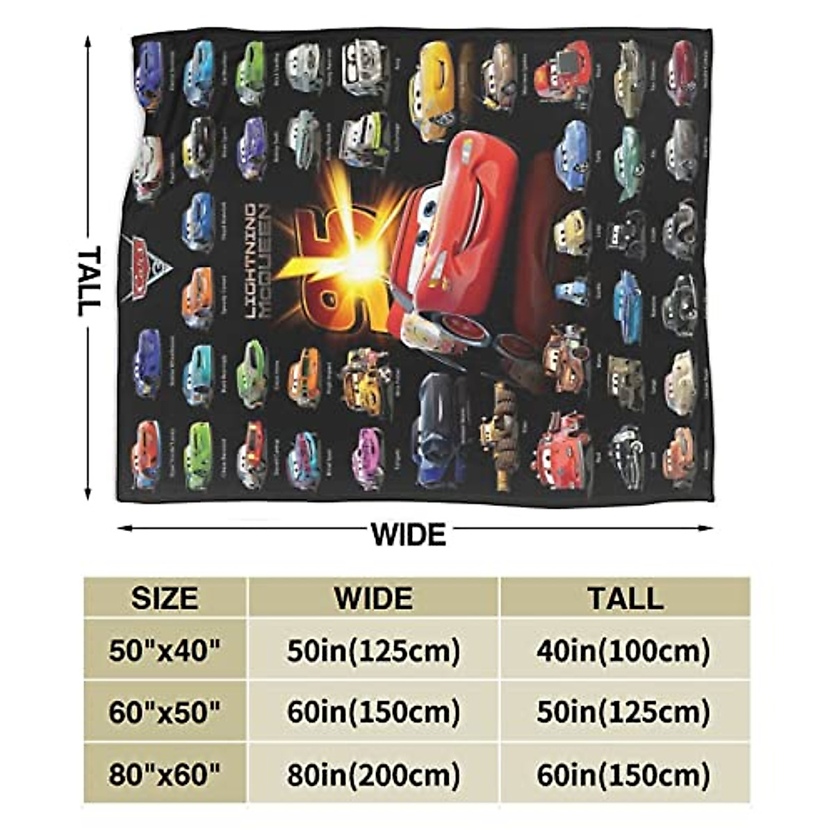 Cartoon Blanket Throw Lightweight Super Soft Microfiber Cozy Luxury Bed Couch Fuzzy All Season Fleece Blanket 50"x40" in