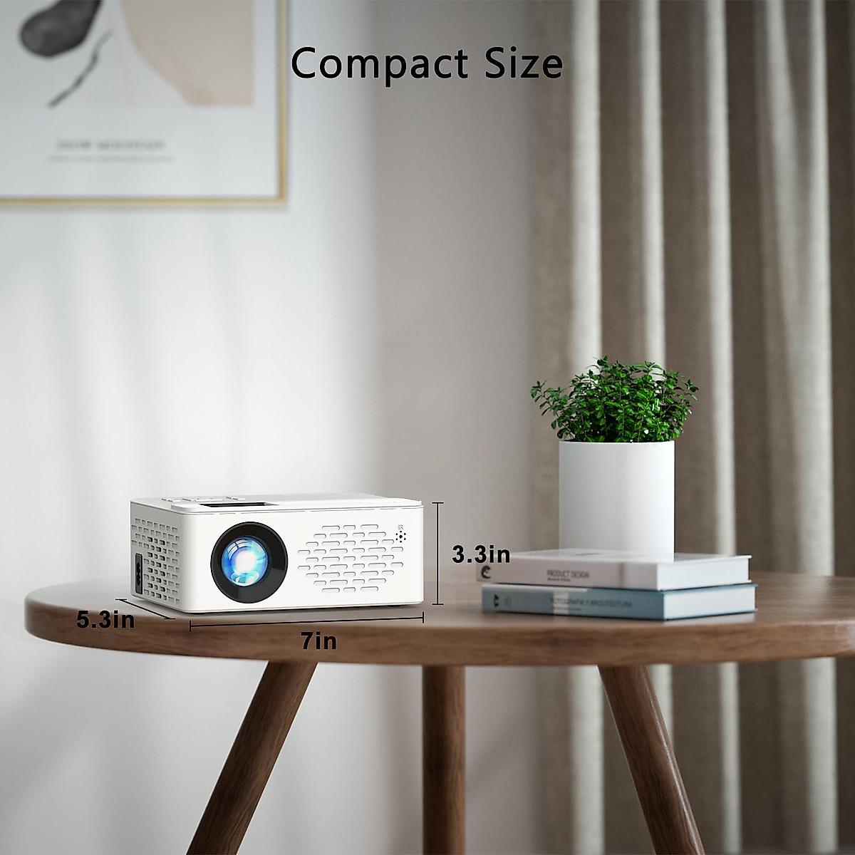 TMY Projector 7500 Lumens with 100" Projector Screen, 1080P Full HD Supported Portable Projector, Mini Movie Projector Compatible with TV Stick Smartphone HDMI USB AV, for Home Cinema & Outdoor Movies