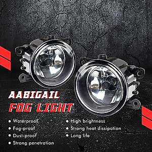 Driving Fog Lights Lamps Replacement for Acura Honda 5 500 S-Type X-Type XK LS Ford Freestyle Ranger Focus Suzuki With H11 12V 55W Halogen Bulbs ​Repalaces 33900STKA11 4F9Z15200A (Clear Lens)