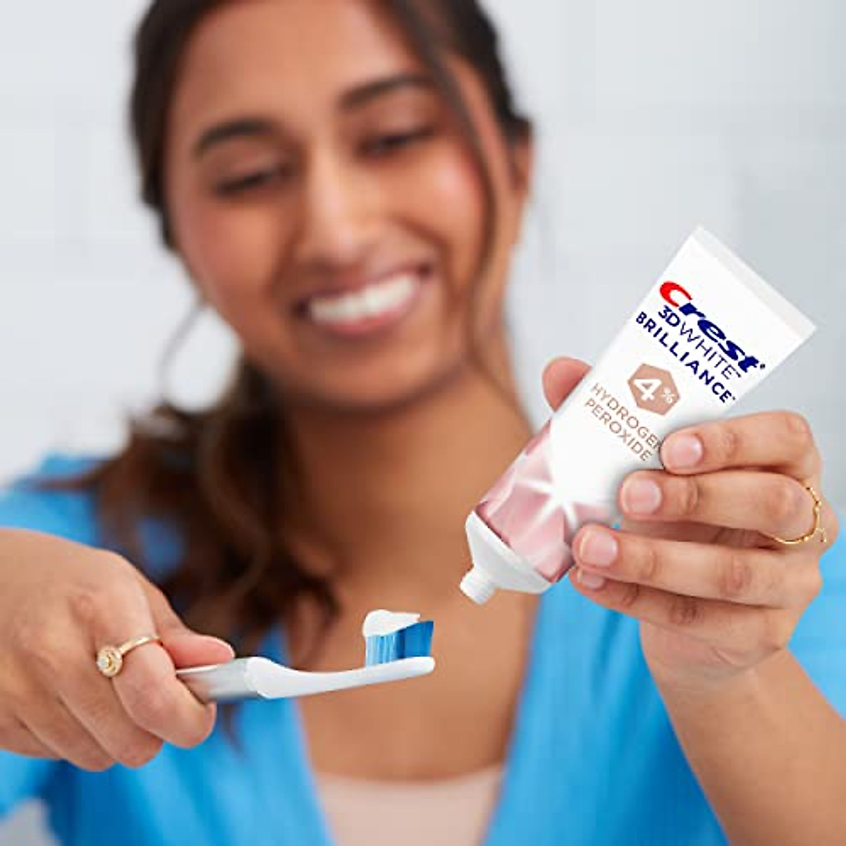 Crest 3D White Brilliance Hydrogen Peroxide Toothpaste with Fluoride,3 Ounce (Pack of 3)