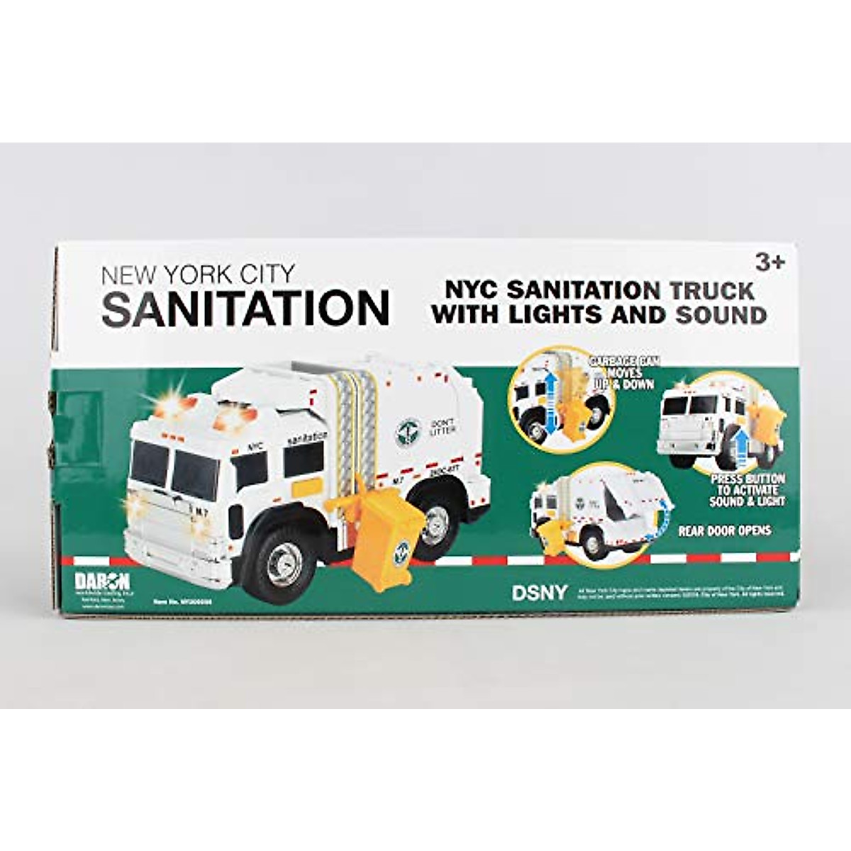 Daron NYC Sanitation Truck with Lights & Sounds 2019 New