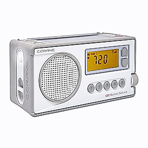 CCRadio Solar Wind-Up Portable Emergency Crank Digital Radio AM, FM, NOAA Weather & Alert, Built in LED Flashlight and Cellphone Charger, Battery Operated & Everyday Use by C. Crane