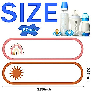 378 PCS Boho Baby Daycare Labels,Name Labels for Daycare for Babies Bottles Toys Food Containers Lunchbox Cups,Name Stickers for Babies Personalized