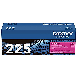 Brother Genuine High Yield Toner Cartridge, TN225M, Replacement Magenta Toner, Page Yield Up To 2,200 Pages, Amazon Dash Replenishment Cartridge, TN225