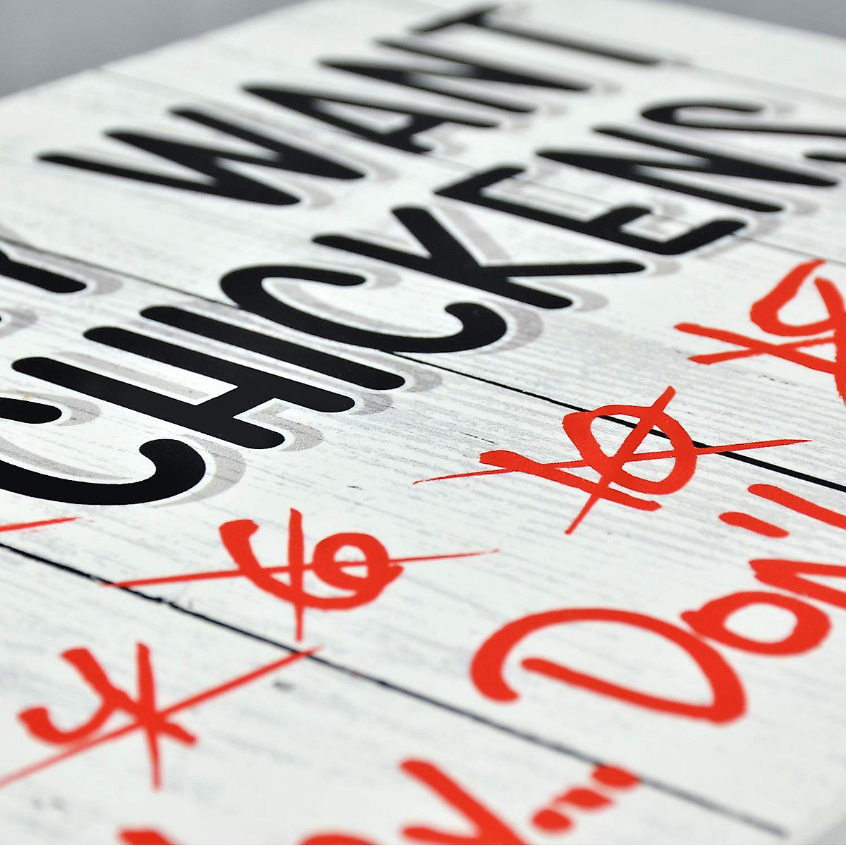 Bigtime Signs I Only Want Chickens 9" x12'' PVC Chicken Decor Sign - Christmas Chicken Yard Decorations Chicken Toys | Chicken Coop Accessories for Chicken Feeder - Chicken Gifts for Chicken Lovers