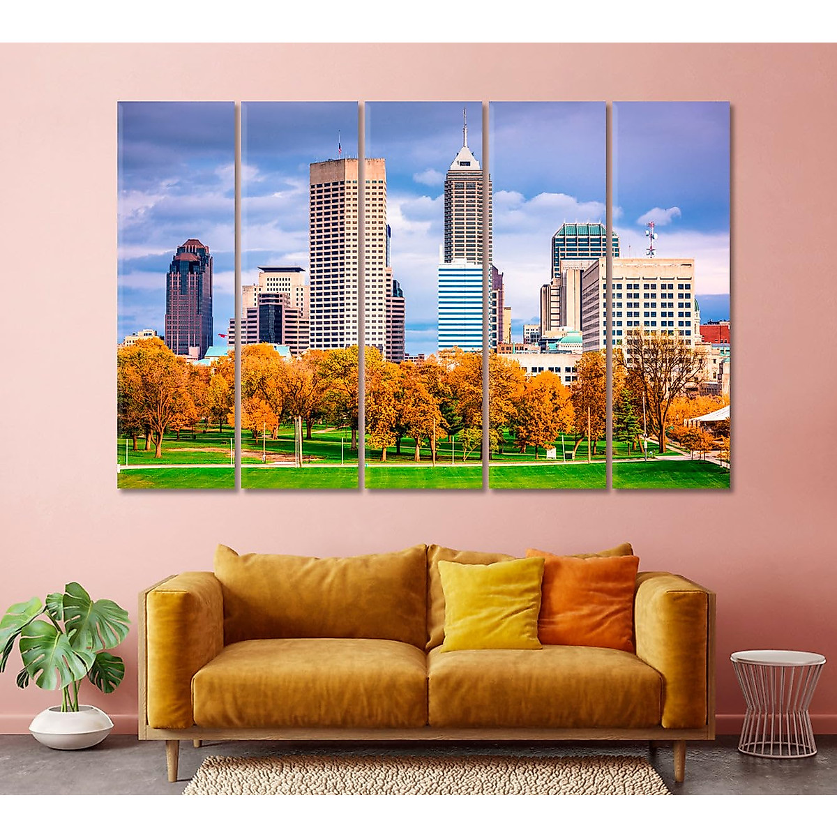 Autumn in Indiana USA Canvas Print 1 Panel / 36x24 inches