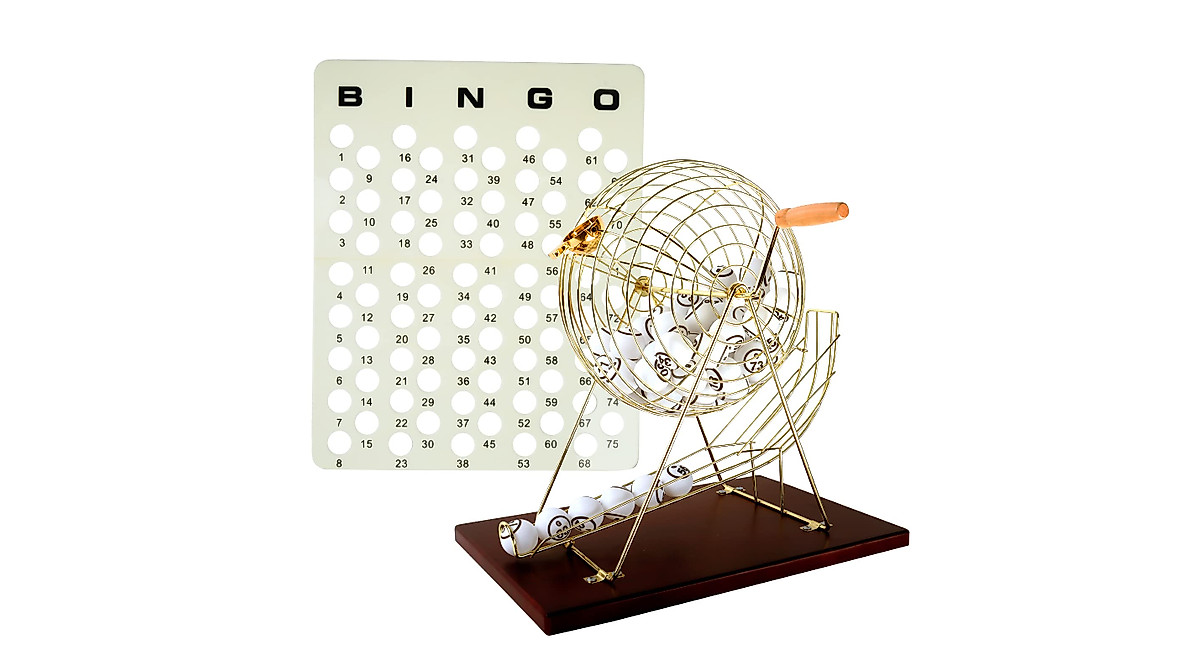 GSE Professional Bingo Game Set with Large Cage & Balls - Perfect for ...