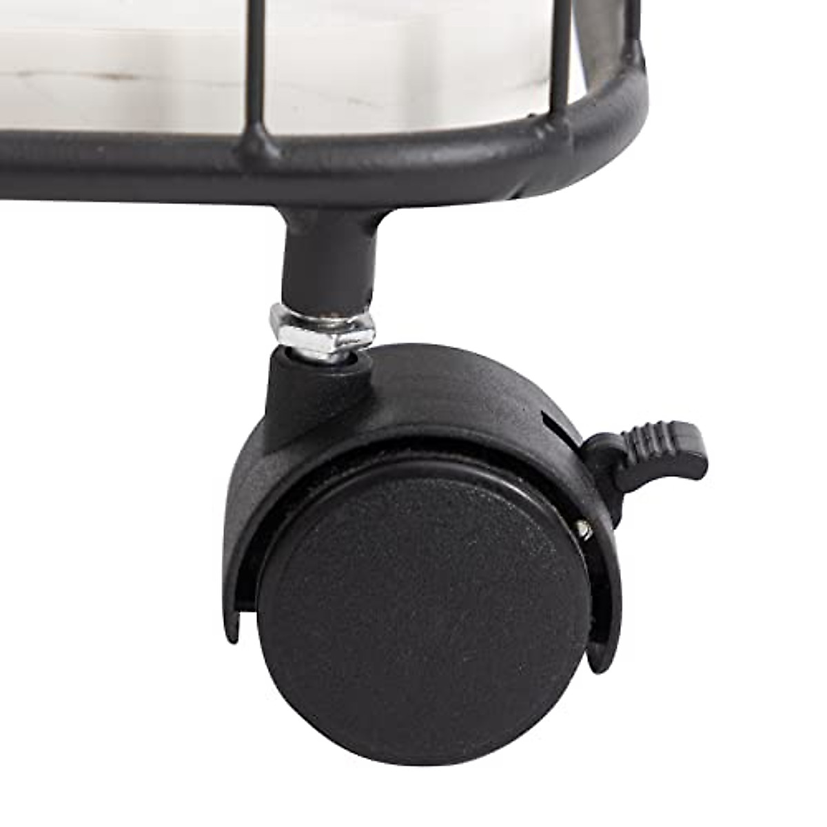 DOEWORKS L-Style Laundry Rolling Basket Cart with Clothes Hanging Bulter and Wheels, Laundry Hamper Sorter for Lavatory with Hanging Bar, Black