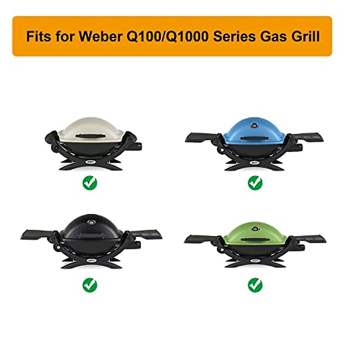 7582 Cooking Griddle for Weber Q100 Q1200 Q1400 Q120 Q1000 Gas Grills, 50060001 51060001 52020001,BBQ Accessories for Weber Baby Q, Cast Iron,1 Pack