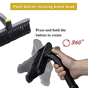 LivTee 32" Snow Brush and Ice Scrapers for Car Windshield, Extendable Car Snow Accessories with Foam Grip, Brush Supports 360 Degree Rotation, Car Winter Removal Tool for Cars, Trucks, SUVs