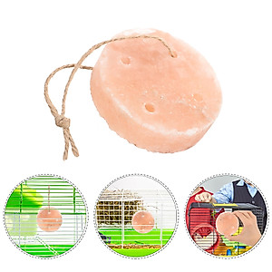 POPETPOP Salt Licks Small Animals Salt Blocks Rabbit Mineral Salt Licks with Rope Hamster Teeth Grinding Stones Natural Bunny Chew Treat Toys for Rats Guinea Pig Ferrets