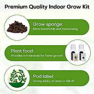 87pcs Seed Compatible with Aerogarden and All Brands - Grow Anything Kit for Indoor Garden Hydroponics Growing System with 40 Grow sponges, 40 Pod Labels, 6 A&B Plant Food, 1 Tweezers