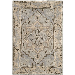 SAFAVIEH Heritage Collection 2' x 3' Beige/Grey HG866A Handmade Traditional Oriental Premium Wool Accent Rug