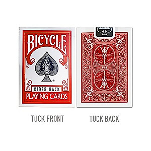 Bicycle Rider Back Playing Cards, Standard Index, Poker Cards, Premium Playing Cards, Red & Blue, 2 Count (Pack of 1)